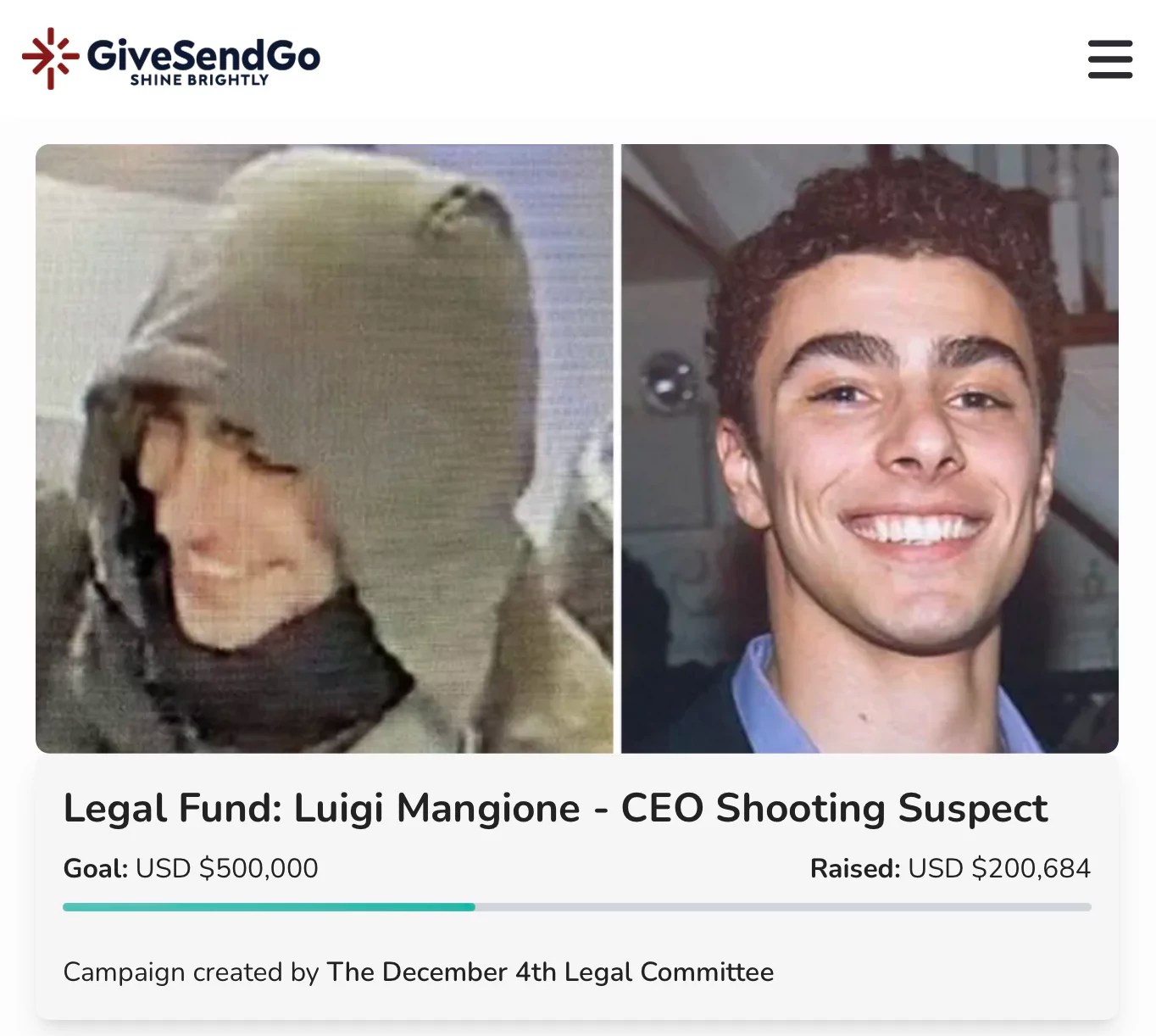 UnitedHealthcare CEO murder suspect raises $200,000 for defense fund